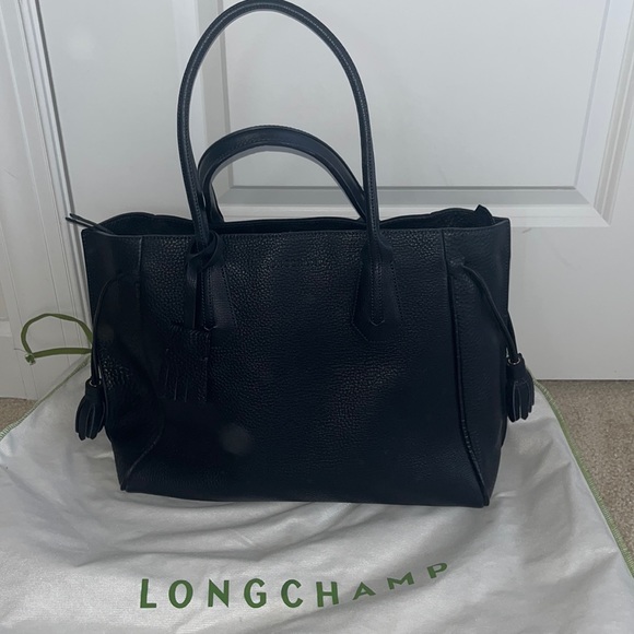 Longchamp | Bags | Nwot Rare Large Longchamp Penelope Leather Tote Bag ...